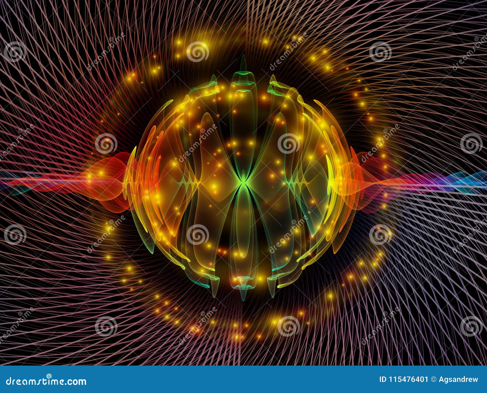 Secrets of Radial Oscillation Stock Illustration - Illustration of ...