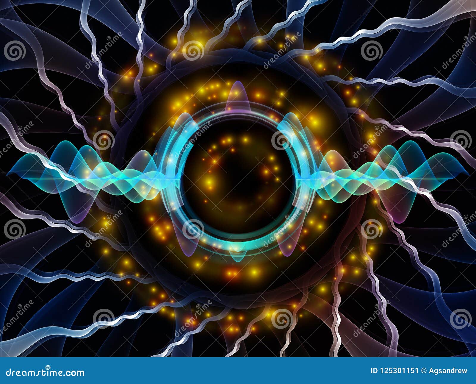 Unfolding of Radial Oscillation Stock Illustration - Illustration of ...
