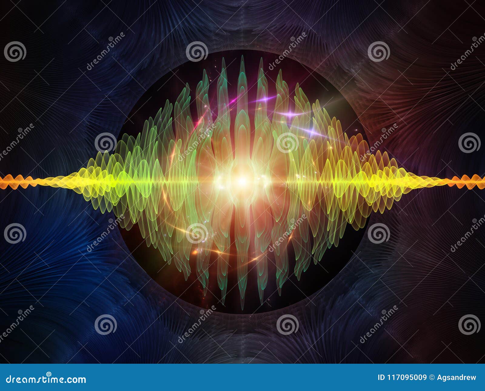 Depth of Radial Oscillation Stock Illustration - Illustration of flow ...