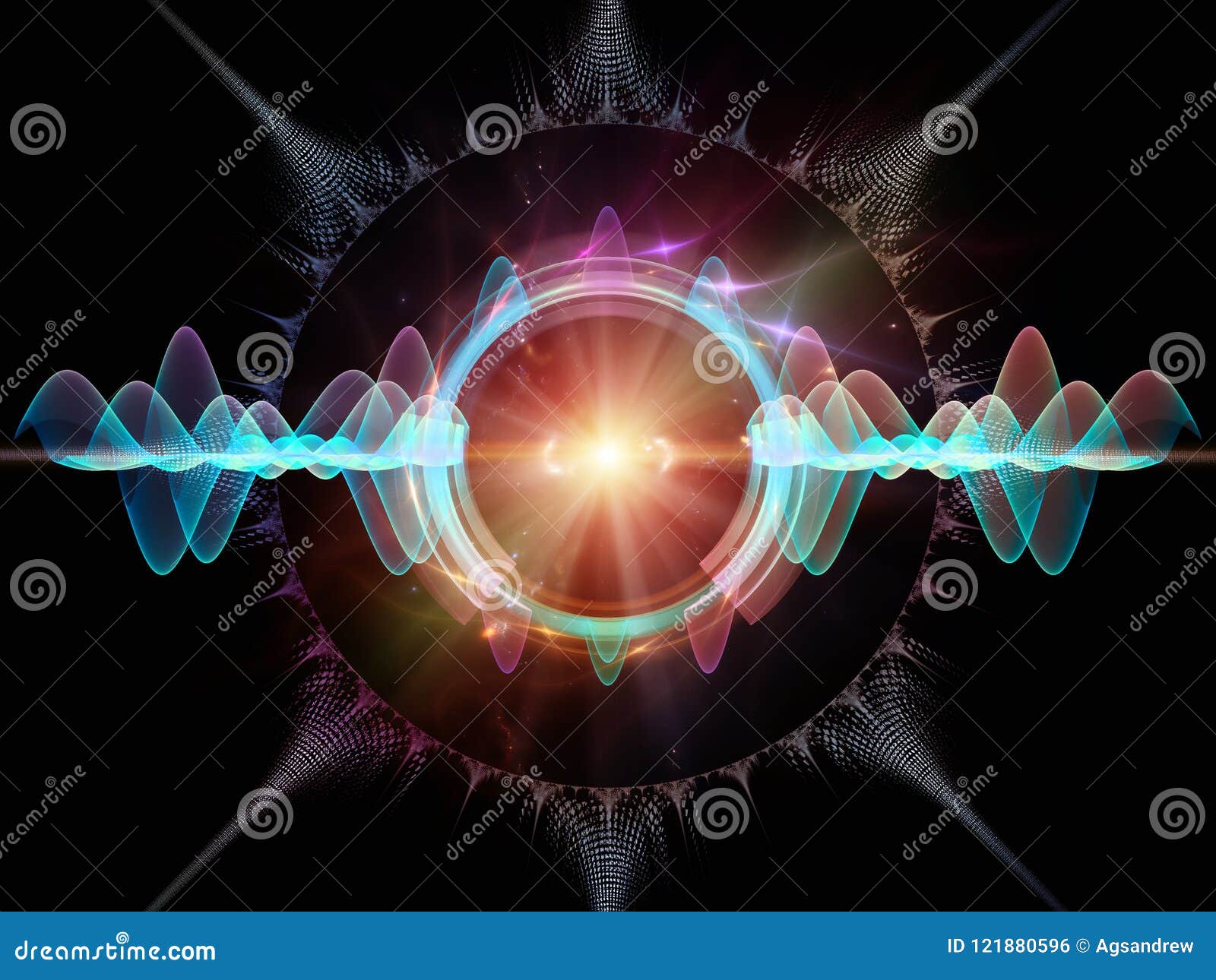 Depth of Radial Oscillation Stock Illustration - Illustration of center ...