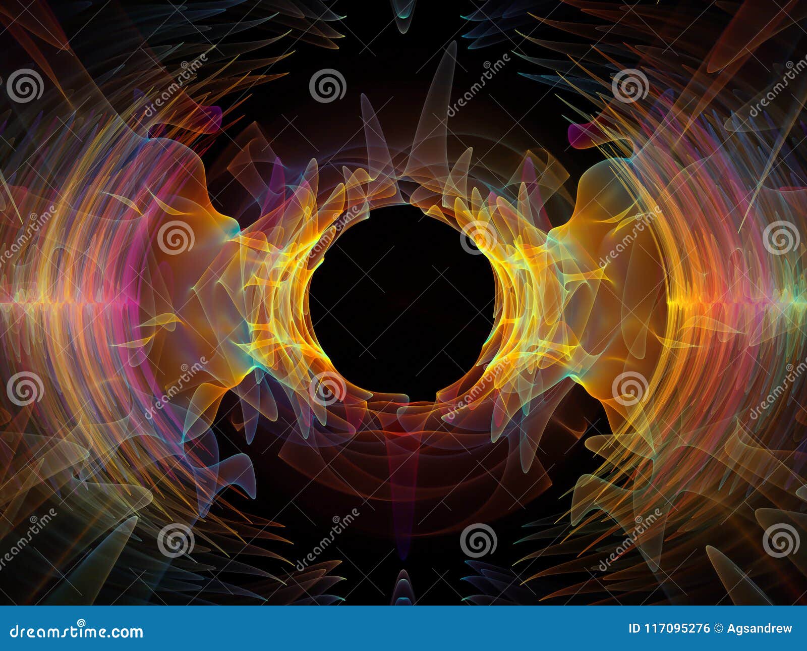 Stream of Radial Oscillation Stock Illustration - Illustration of color ...