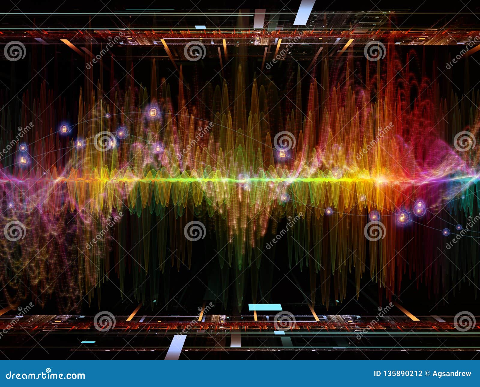 Advance of Oscillation stock illustration. Illustration of logic ...