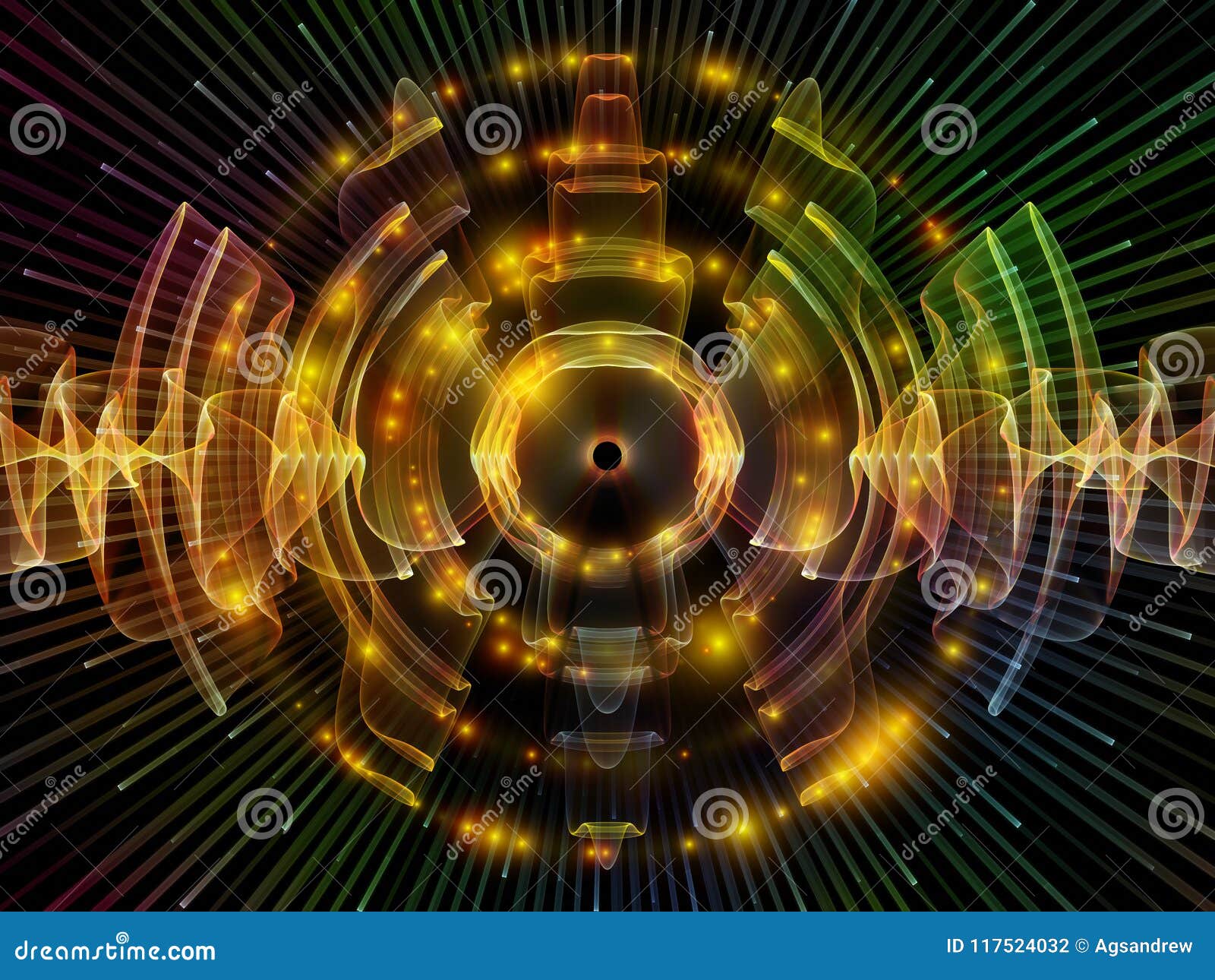 Elegance of Radial Oscillation Stock Illustration - Illustration of ...