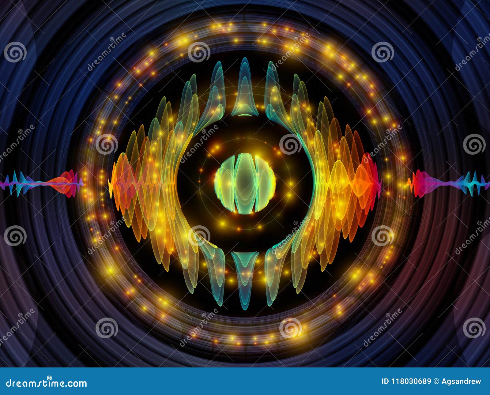 Elegance of Radial Oscillation Stock Illustration - Illustration of ...