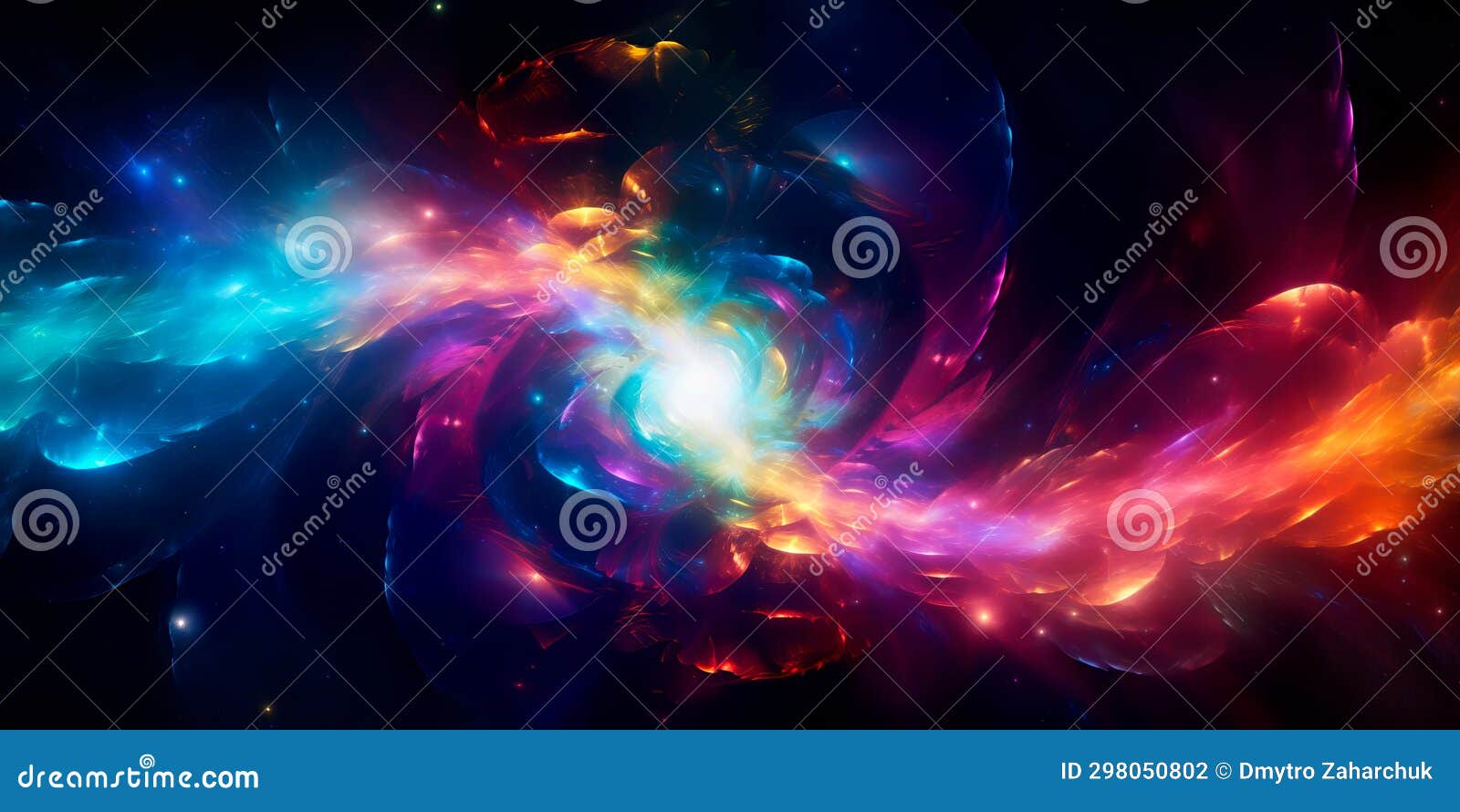Wave of Galactic Fusion, with Multicolored Fractals Merging and ...