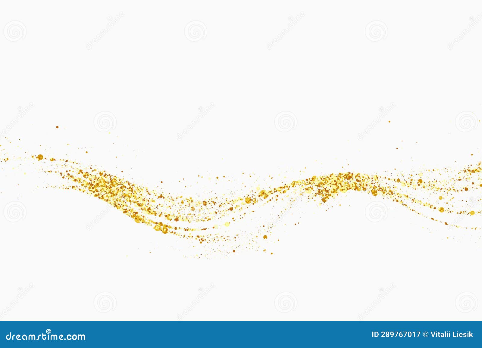 A Wave of Gold Glitters. Festive Background or Design Element. Stock ...