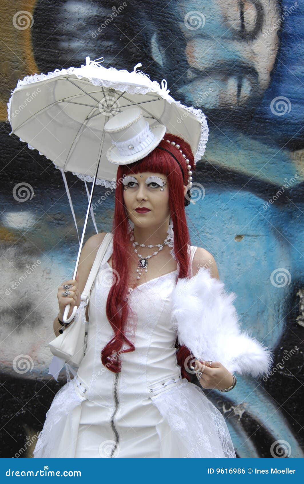 Wave Gothic Lady at Gothic-festival 2009 Editorial Photo - Image of ...