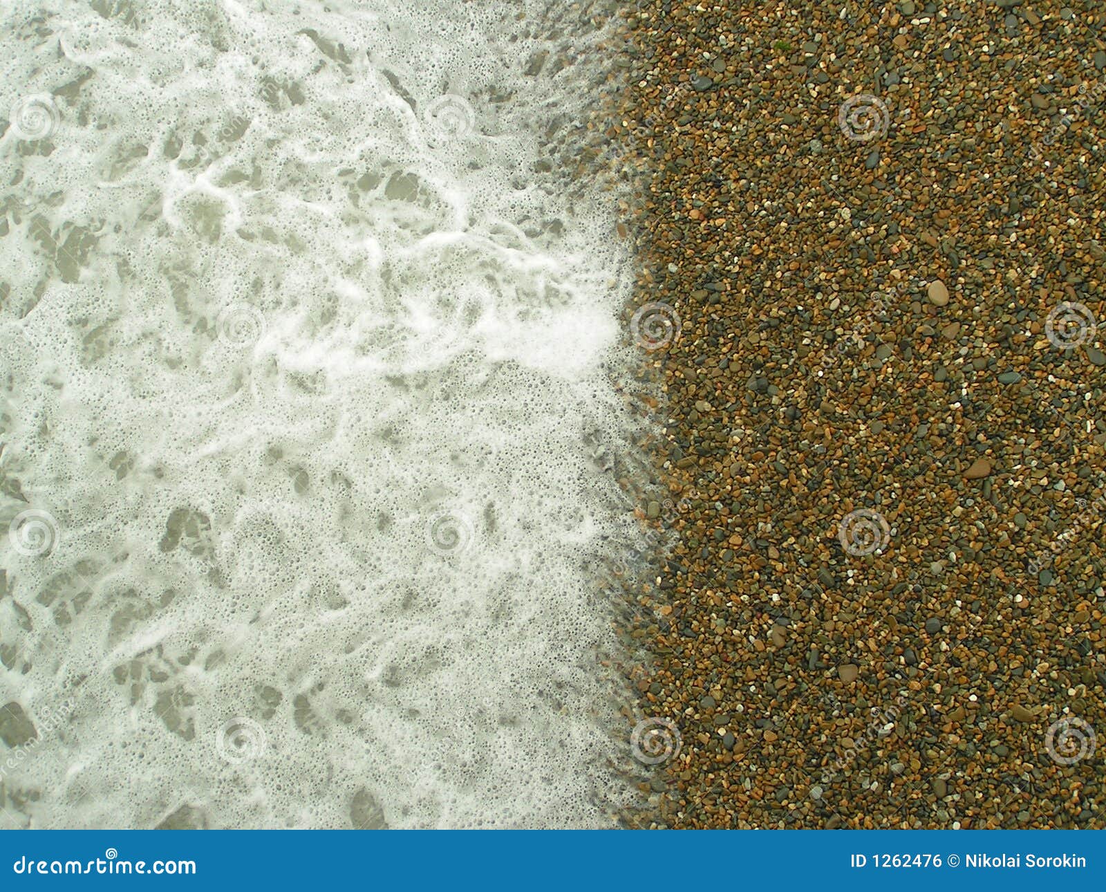 Wave on Gravel Stones Beach Stock Photo - Image of stone, gravel: 1262476