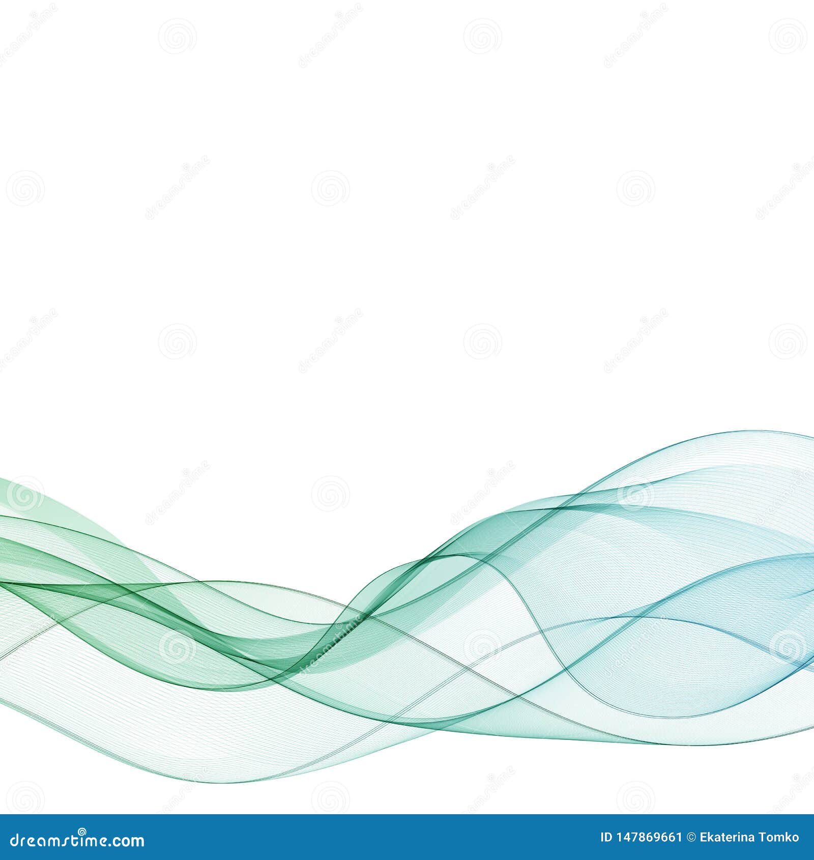 Wave in Green Colors. Abstract Image. Vector Background. Eps 10 Stock ...