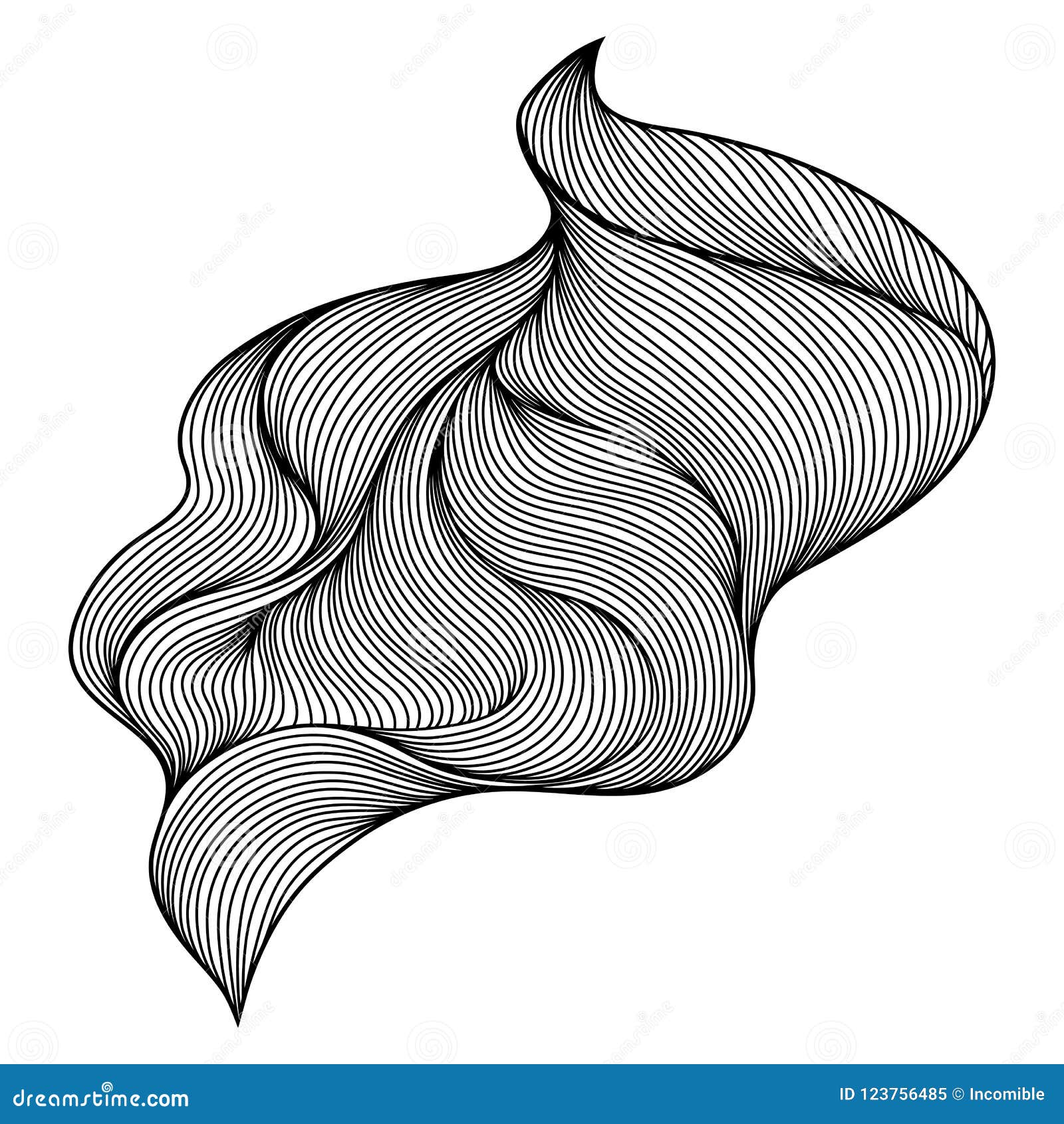 Line Curl Symmetry Seamless Pattern Vector Illustration | CartoonDealer ...