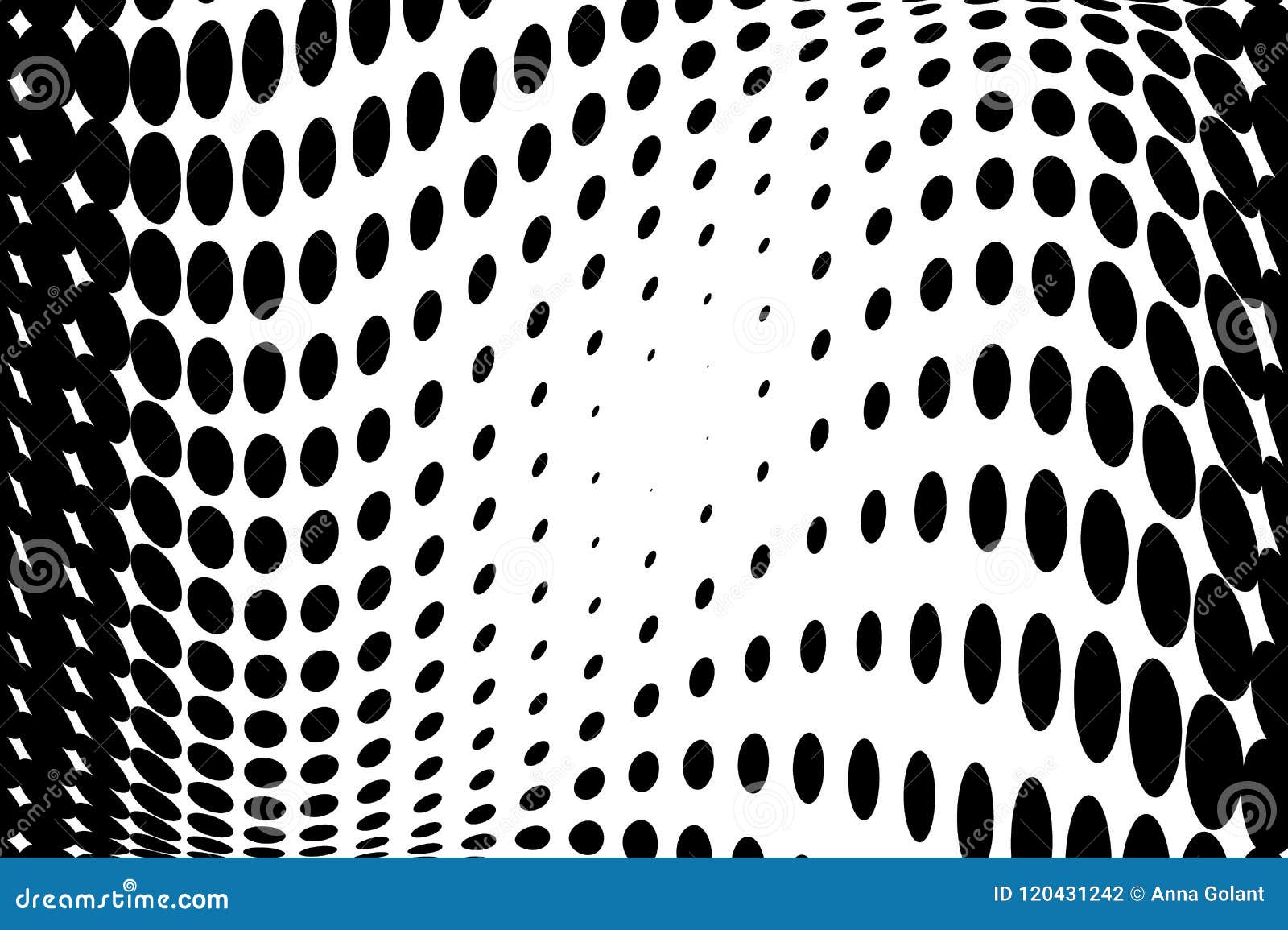 Wave Halftone Background. Abstract Pattern in Pop Art Style. Vintage ...