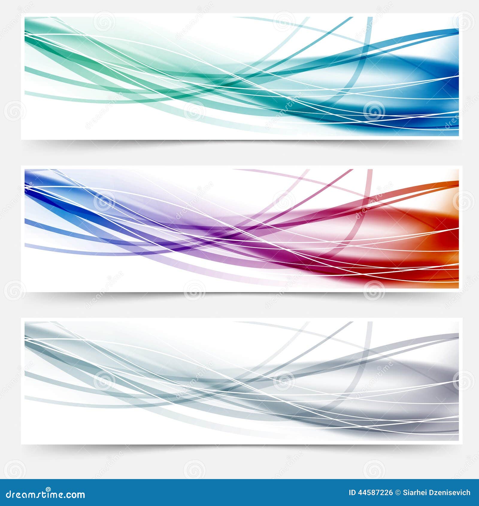 Wave Headers Set - Swoosh Hi-tech Lines Vector Illustration ... Wave Headers Set - Swoosh Hi-tech Lines Vector Illustration ...