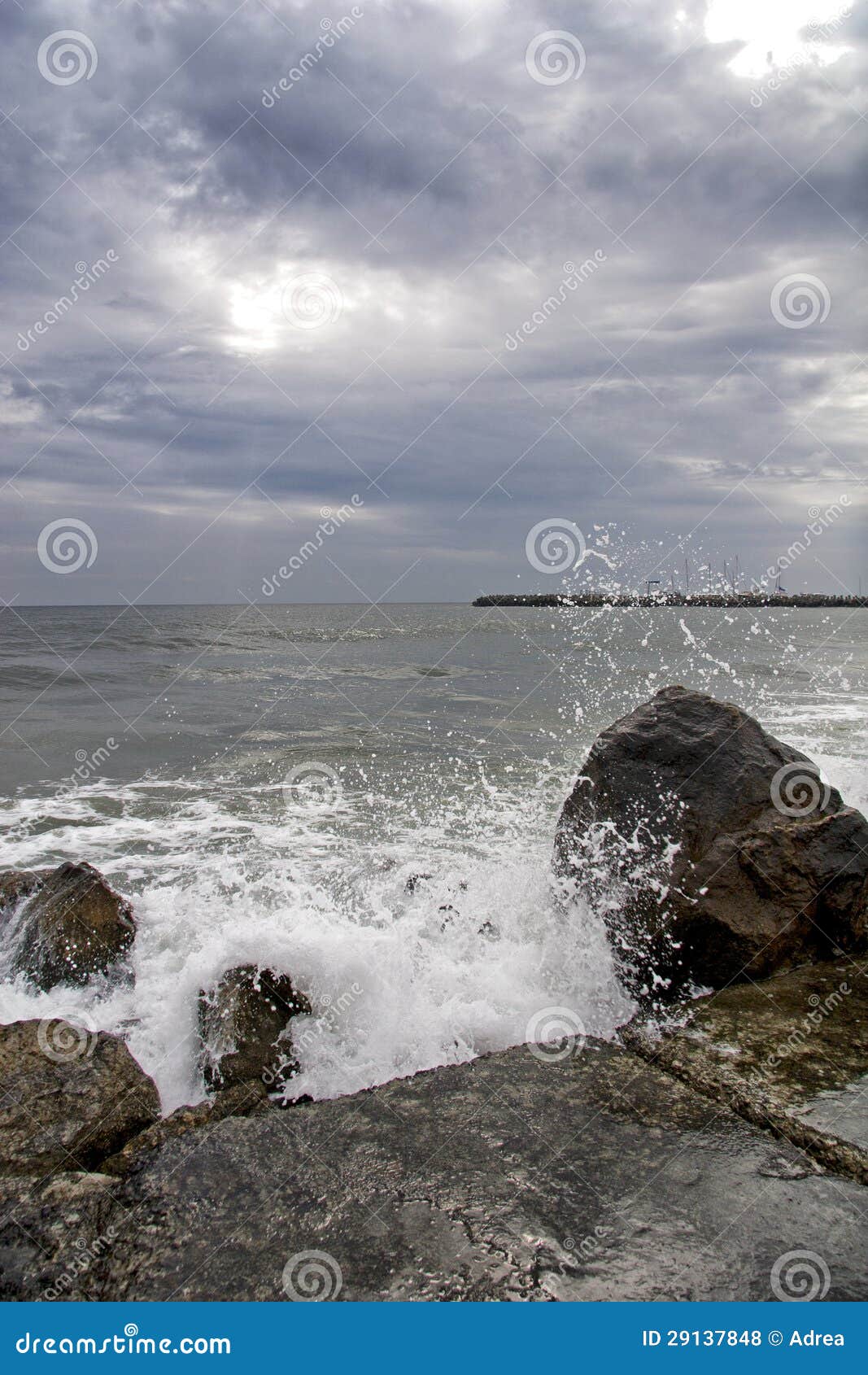 Sea wave hitting to shore stock photo. Image of wave - 29137848