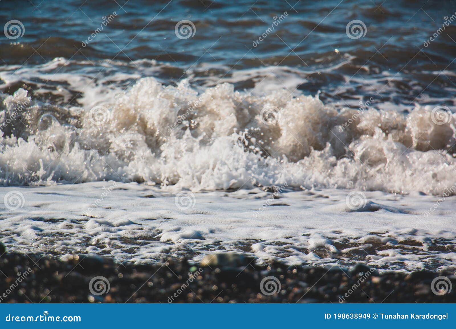 Wave hitting the beach stock image. Image of marin, mountain - 198638949