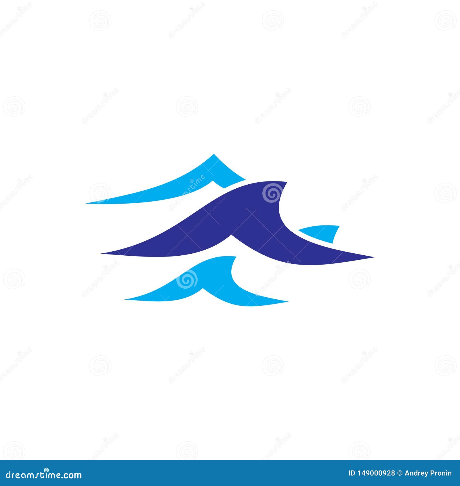 Wave Icon on Background for Graphic and Web Design. Simple Vector Sign ...
