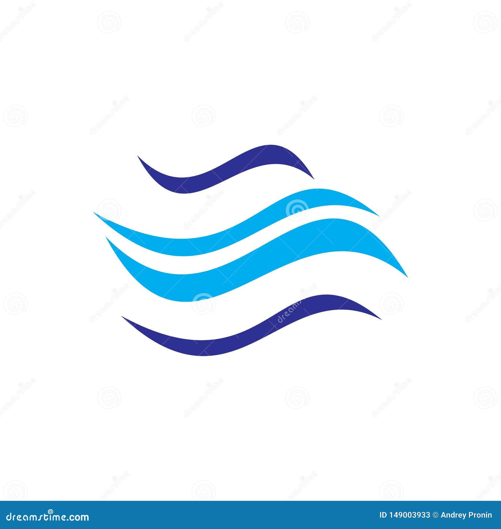 Wave Icon on Background for Graphic and Web Design. Simple Vector Sign ...