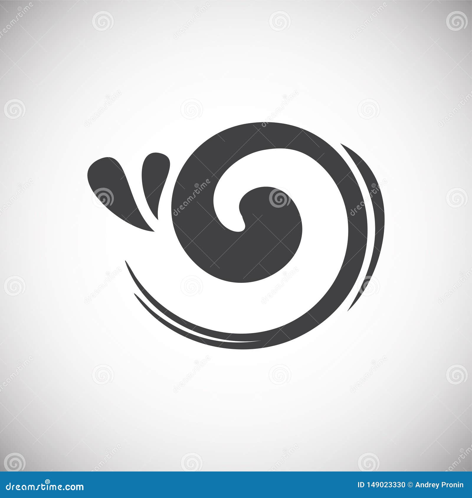 Wave Icon on Background for Graphic and Web Design. Simple Vector Sign ...