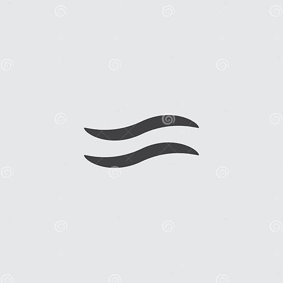 Wave Icon in a Flat Design in Black Color. Vector Illustration Eps10 ...