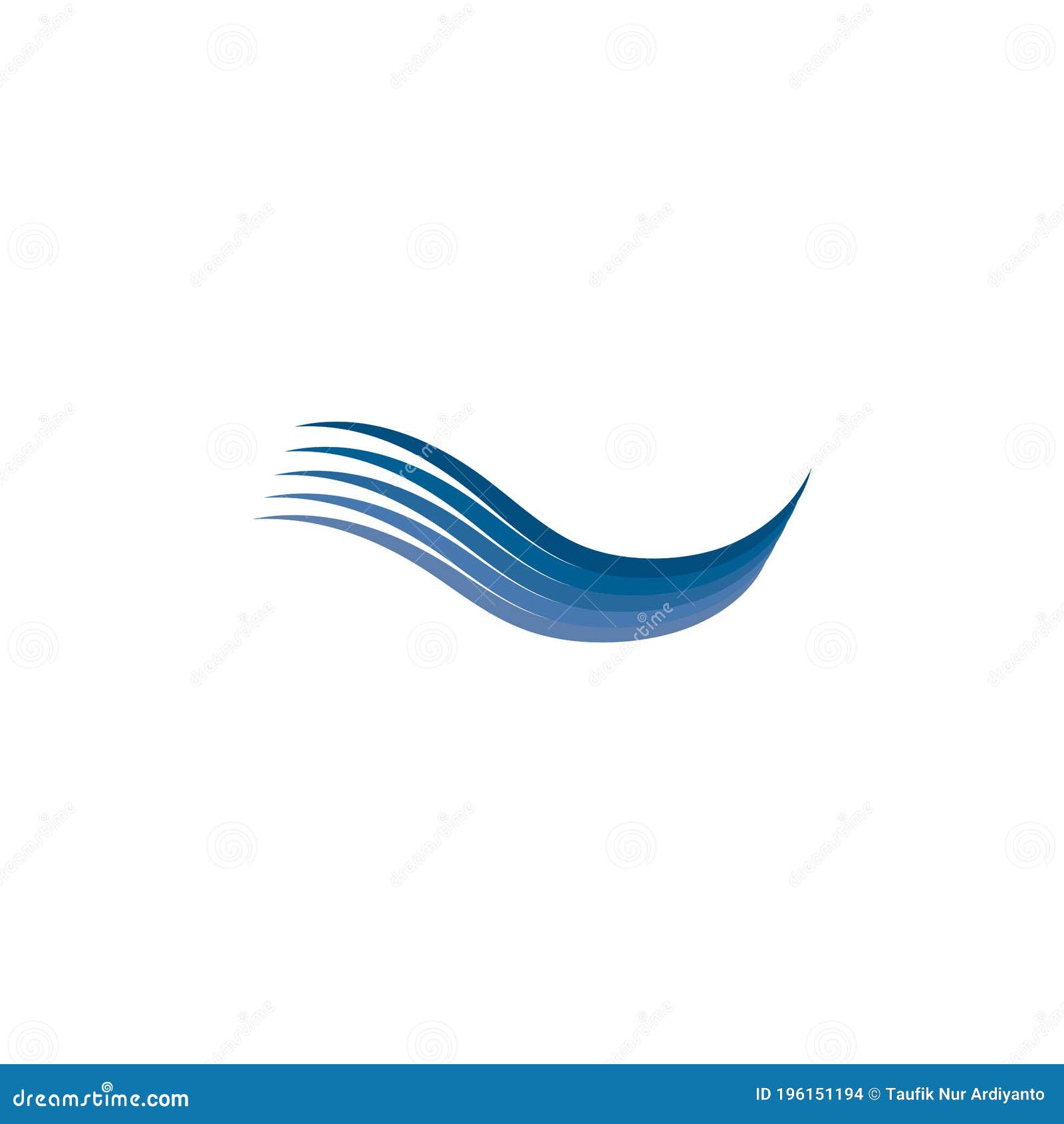 Wave icon logo vector stock vector. Illustration of abstract - 196151194