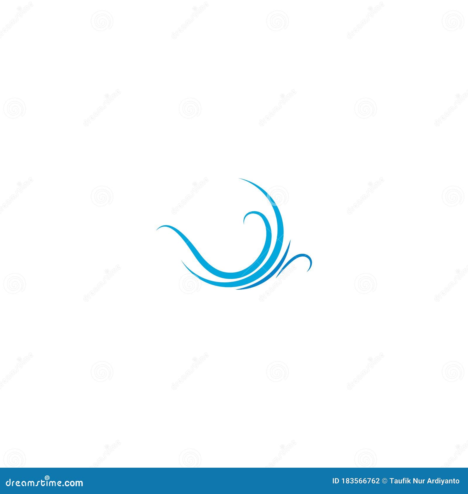 Wave icon logo vector stock vector. Illustration of business - 183566762