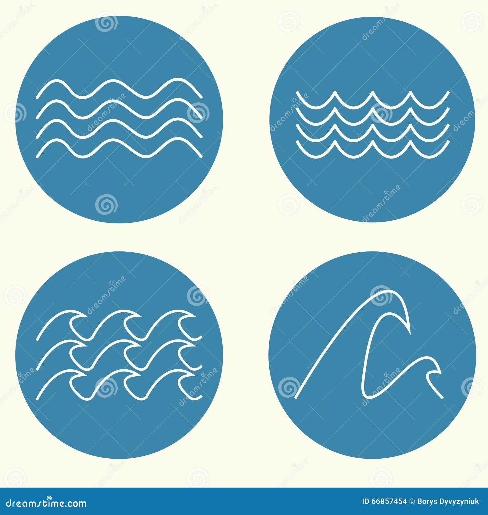 Wave icon set stock illustration. Illustration of curve - 66857454