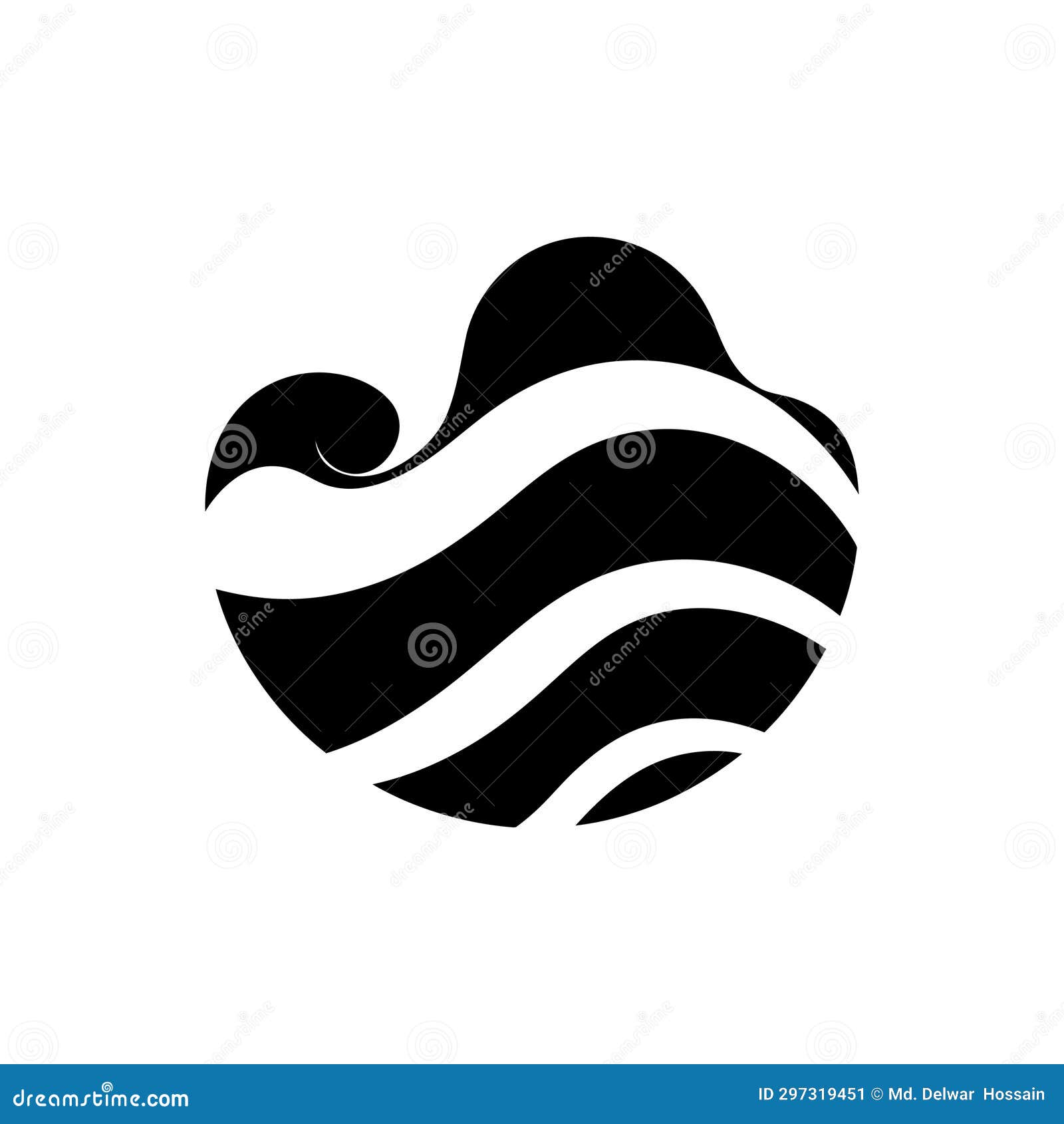 Wave Icon - Simple Vector Illustration Stock Vector - Illustration of ...