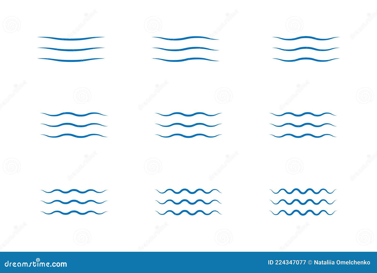 Wave Icon on White Background. Vector Stock Vector - Illustration of ...