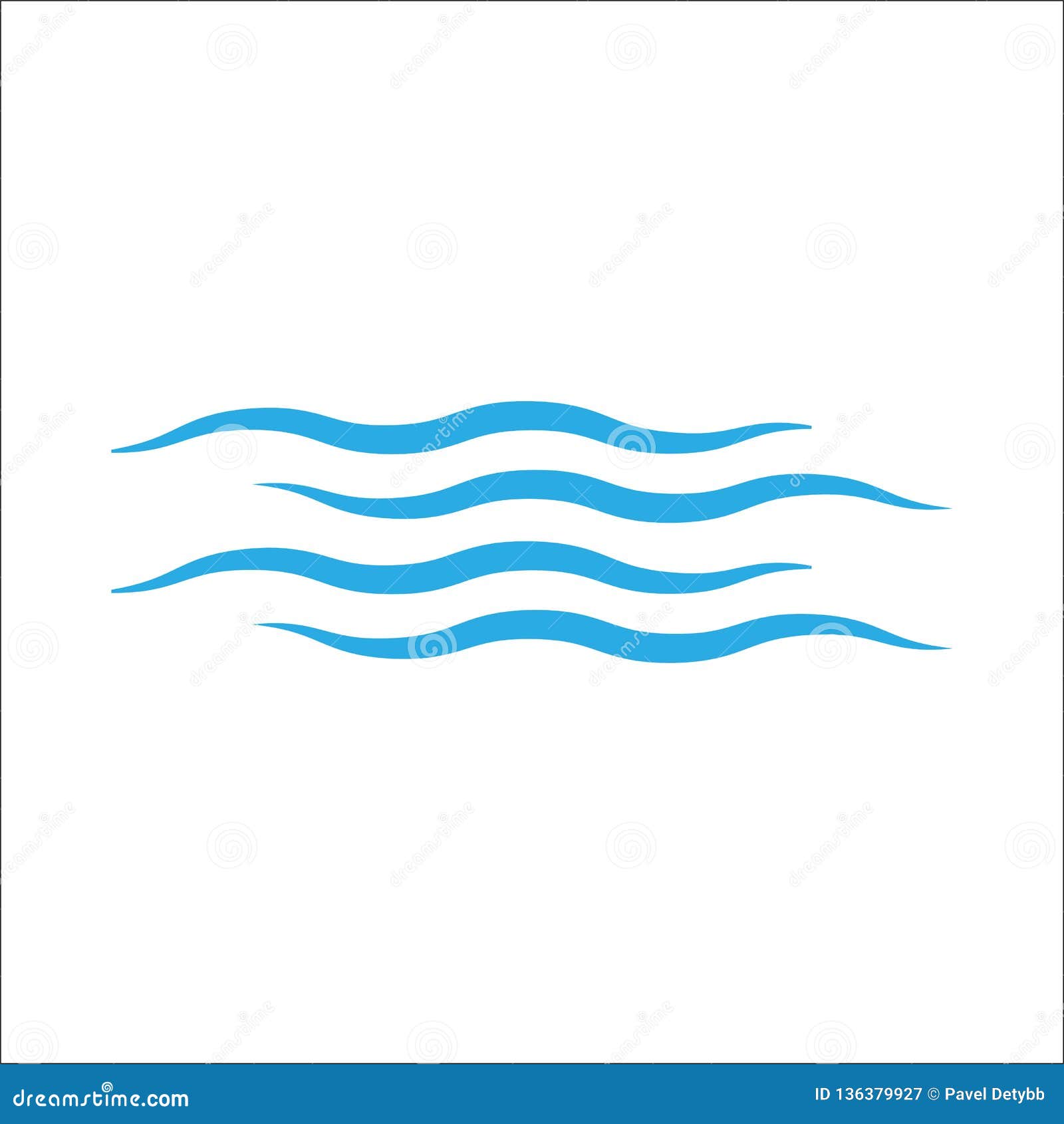 Wave Icon on White Background. Vector Illustrations. Flat Design Stock ...