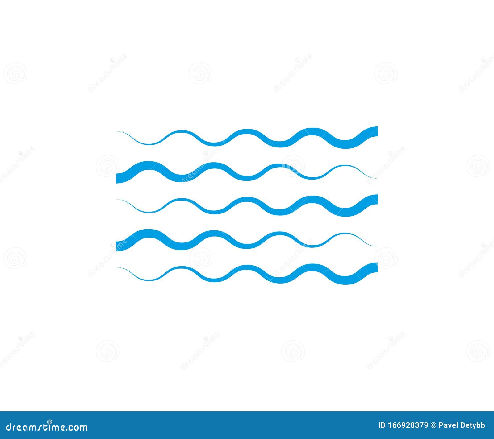 Wave Icon on White Background. Vector Illustrations. Flat Design Stock ...