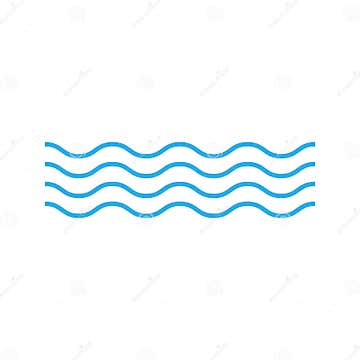 Wave Icon on White Background. Vector Illustrations. Flat Design Stock ...