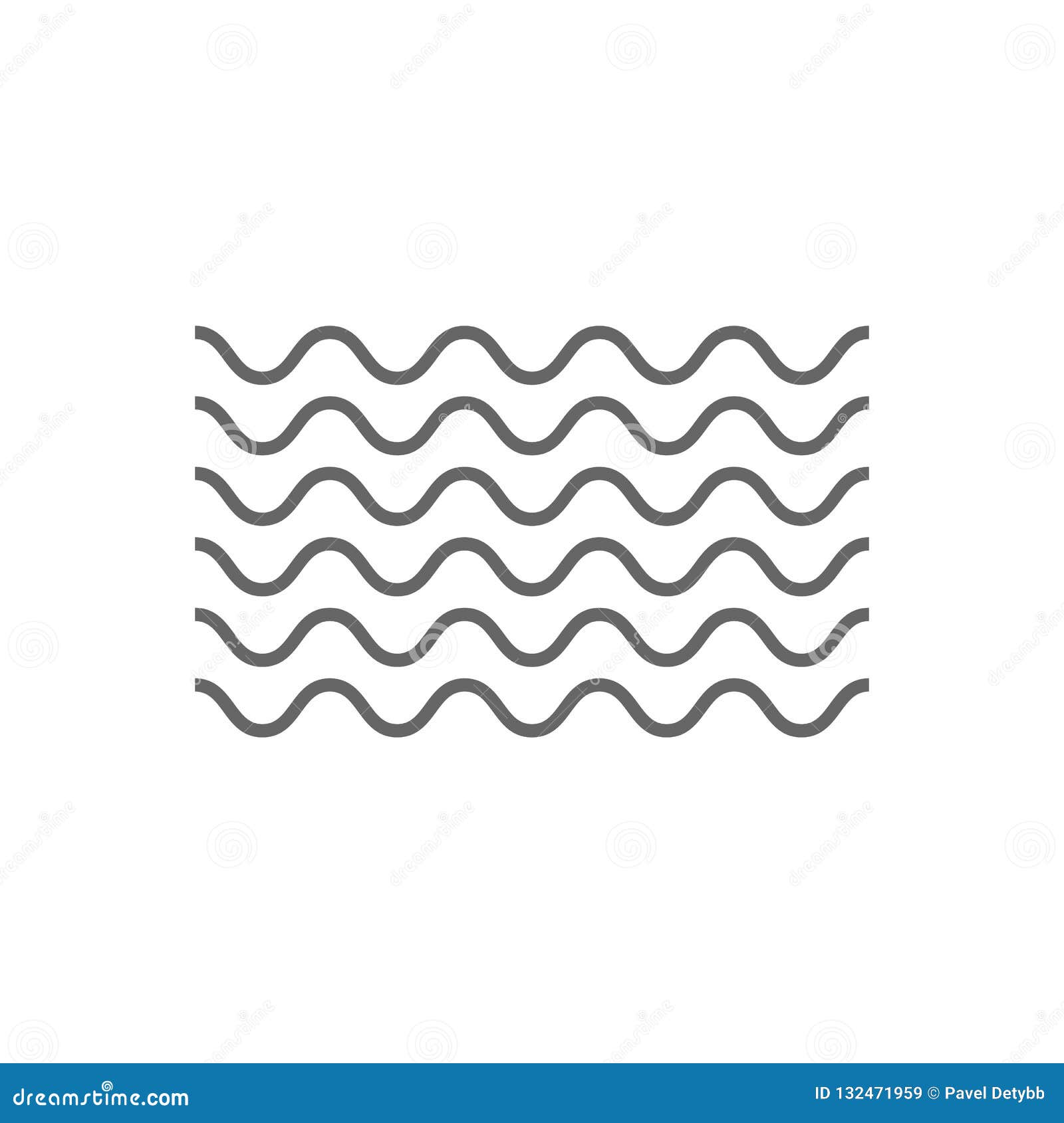 Wave Icon on White Background. Vector Illustrations. Flat Design Stock ...