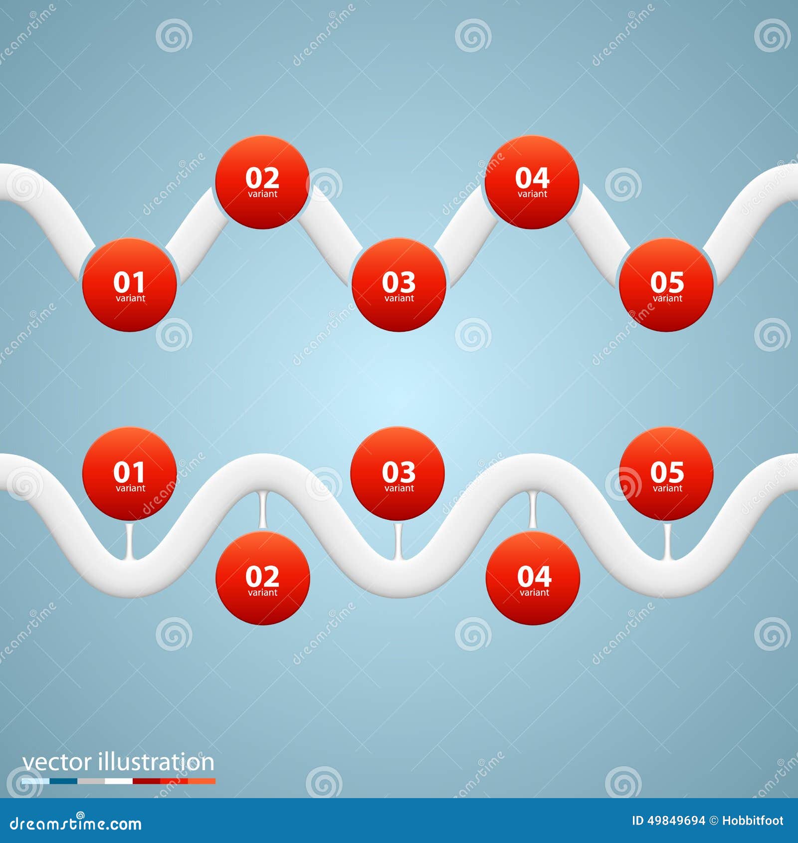 Wave Infographic Elements with Numbers Stock Vector - Illustration of ...