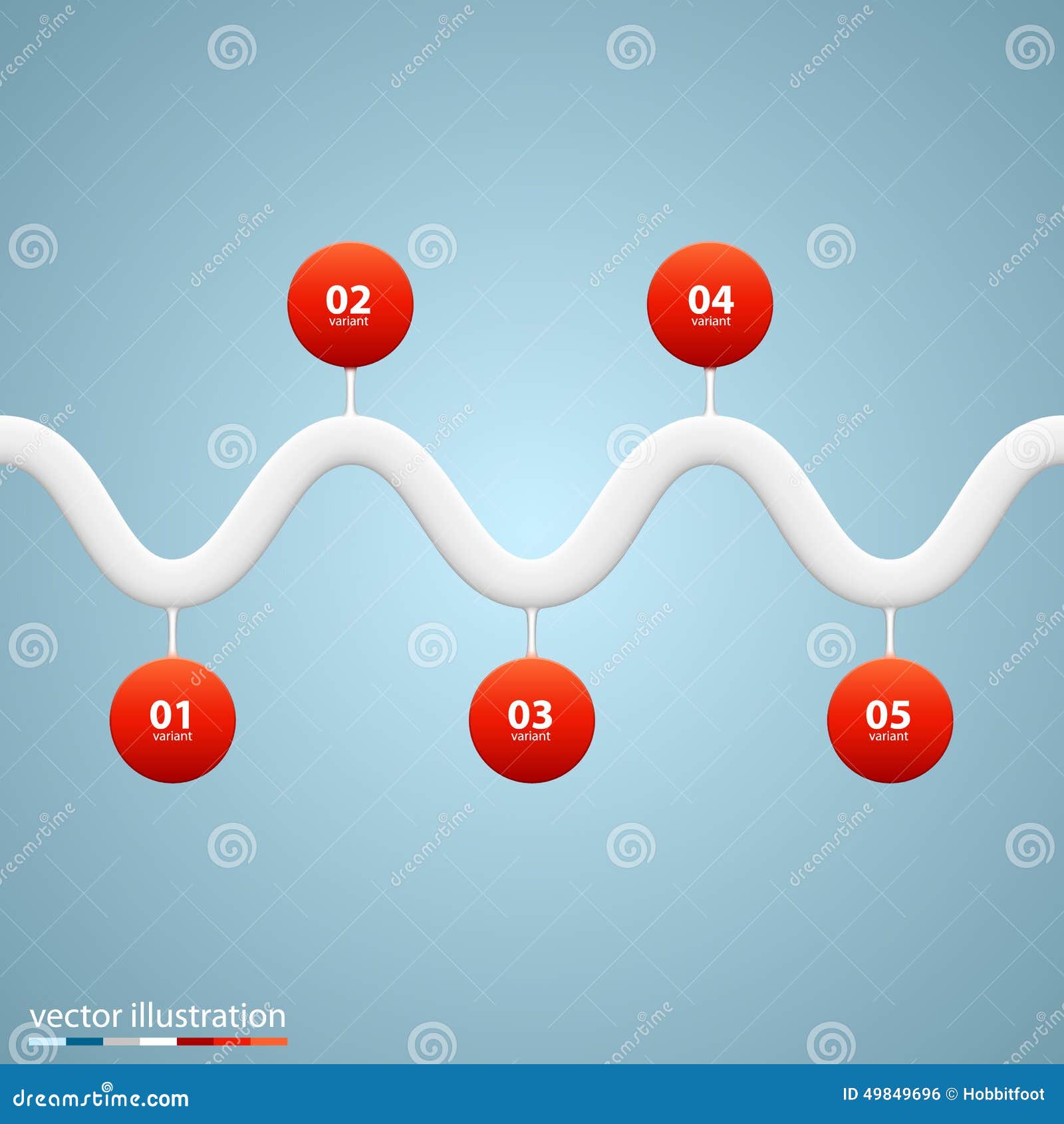 Wave Infographic Elements with Numbers Stock Vector - Illustration of ...