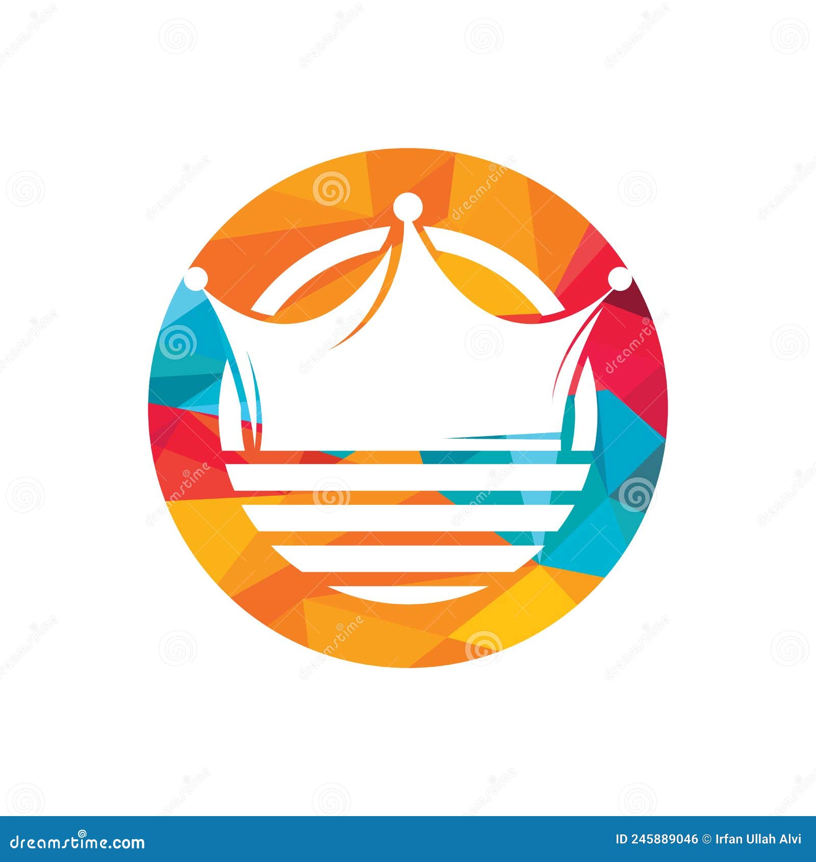 Wave King Vector Logo Design. Water Sea Waves and Crown Vector Design ...