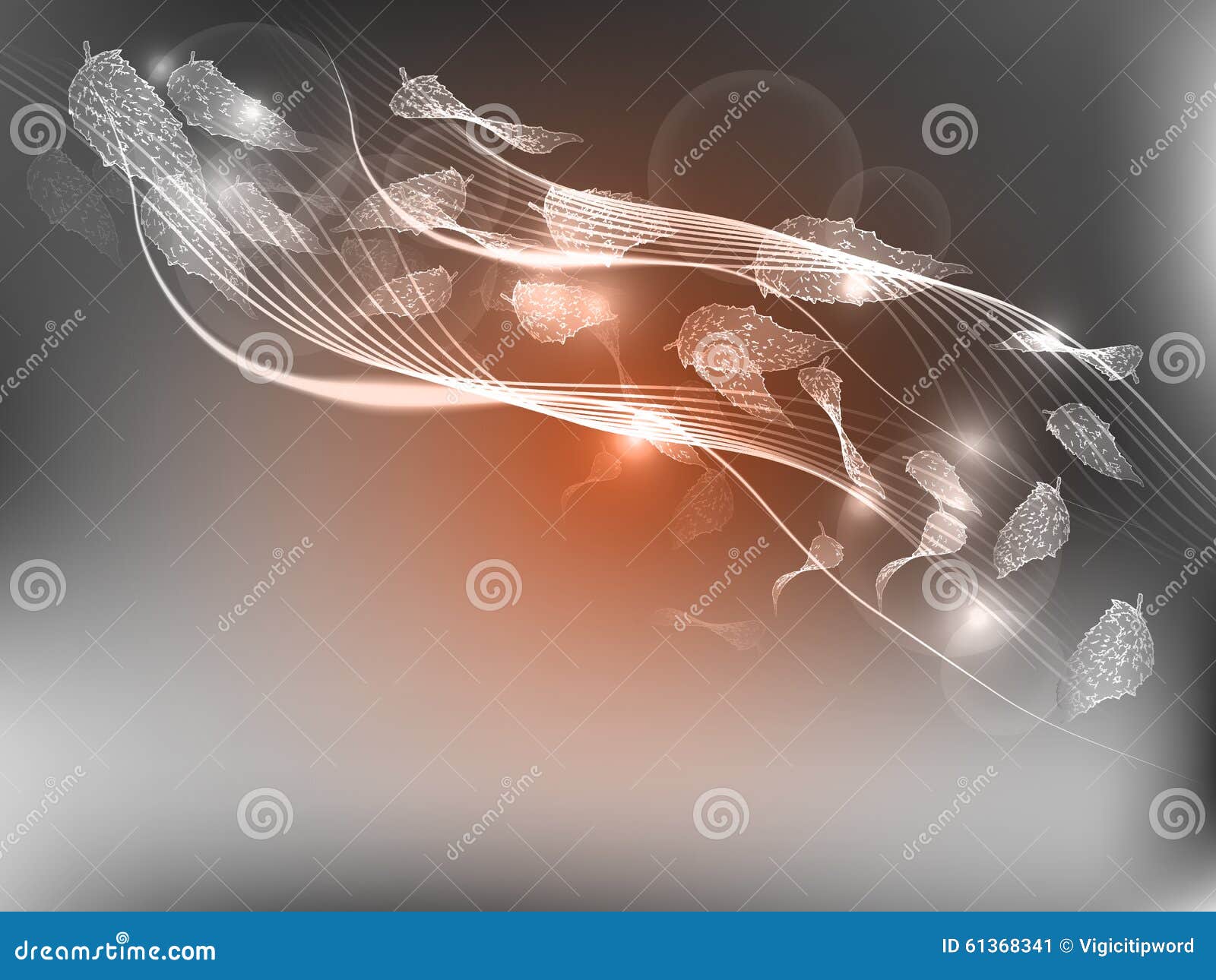 Wave and leaf stock vector. Illustration of exposure - 61368341