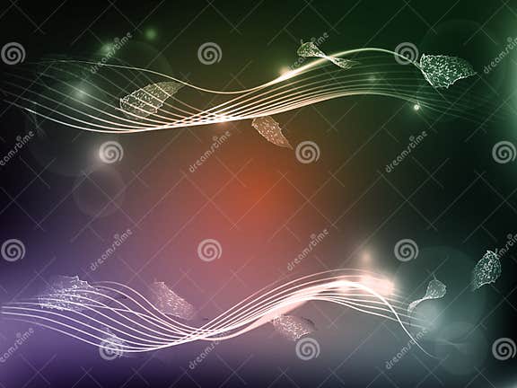 Wave and leaf stock vector. Illustration of abstract - 61368655