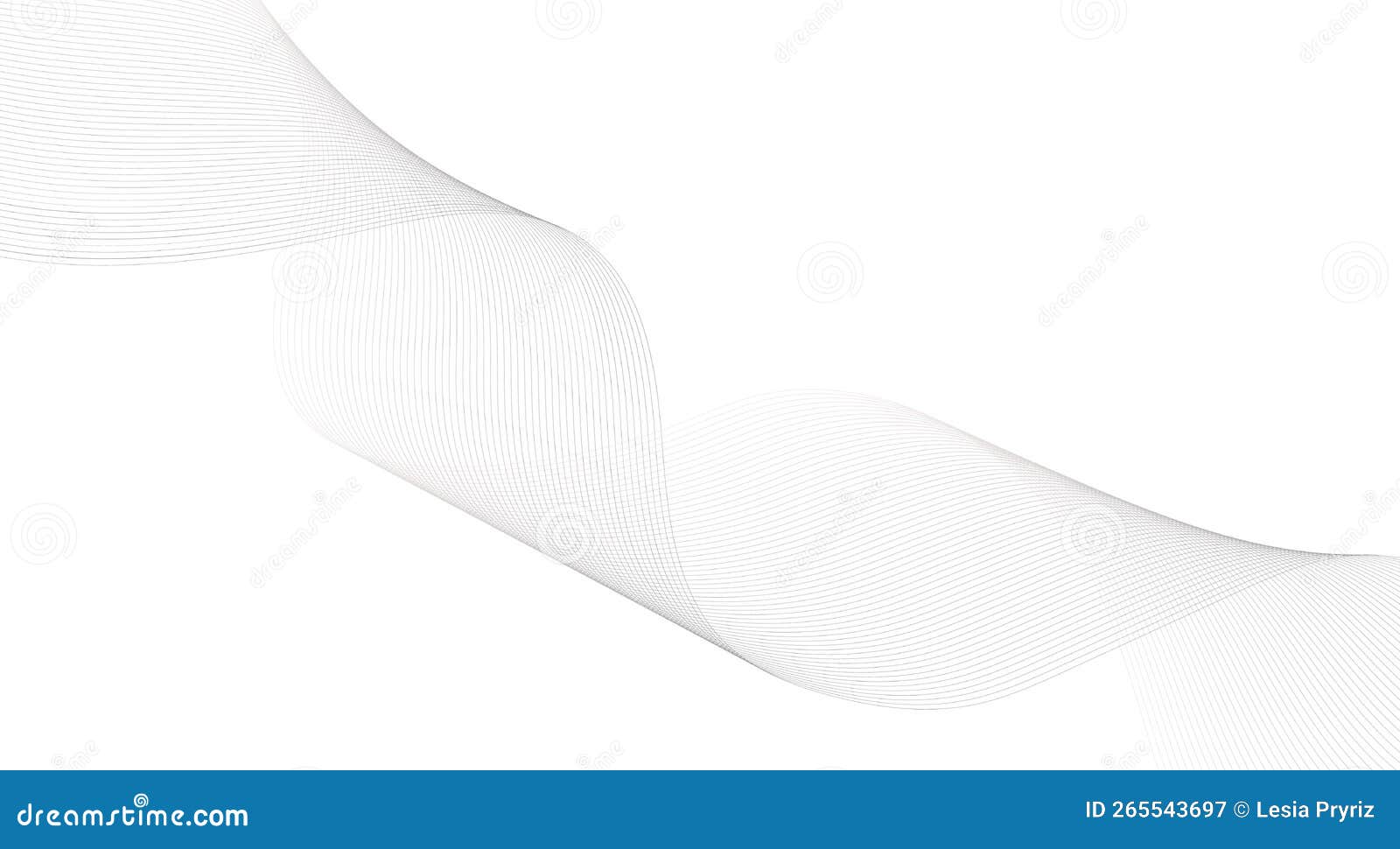 Wave Line Background with Smooth Shape. Beautiful Wavy Line on a White ...
