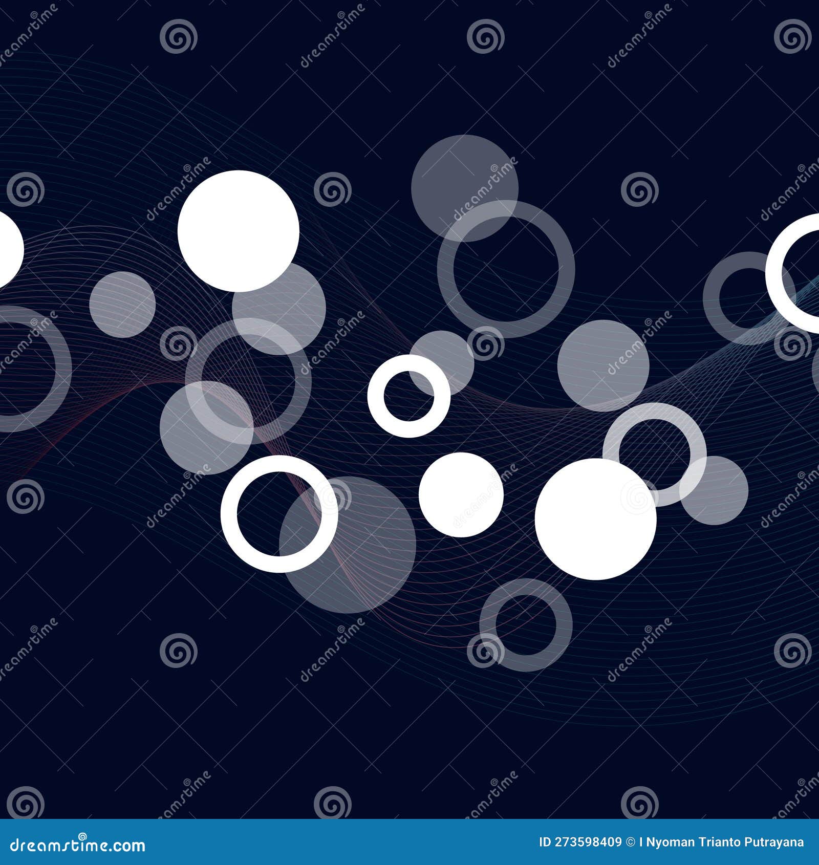 Wave Line with Circle Dot Background. Stock Vector - Illustration of ...