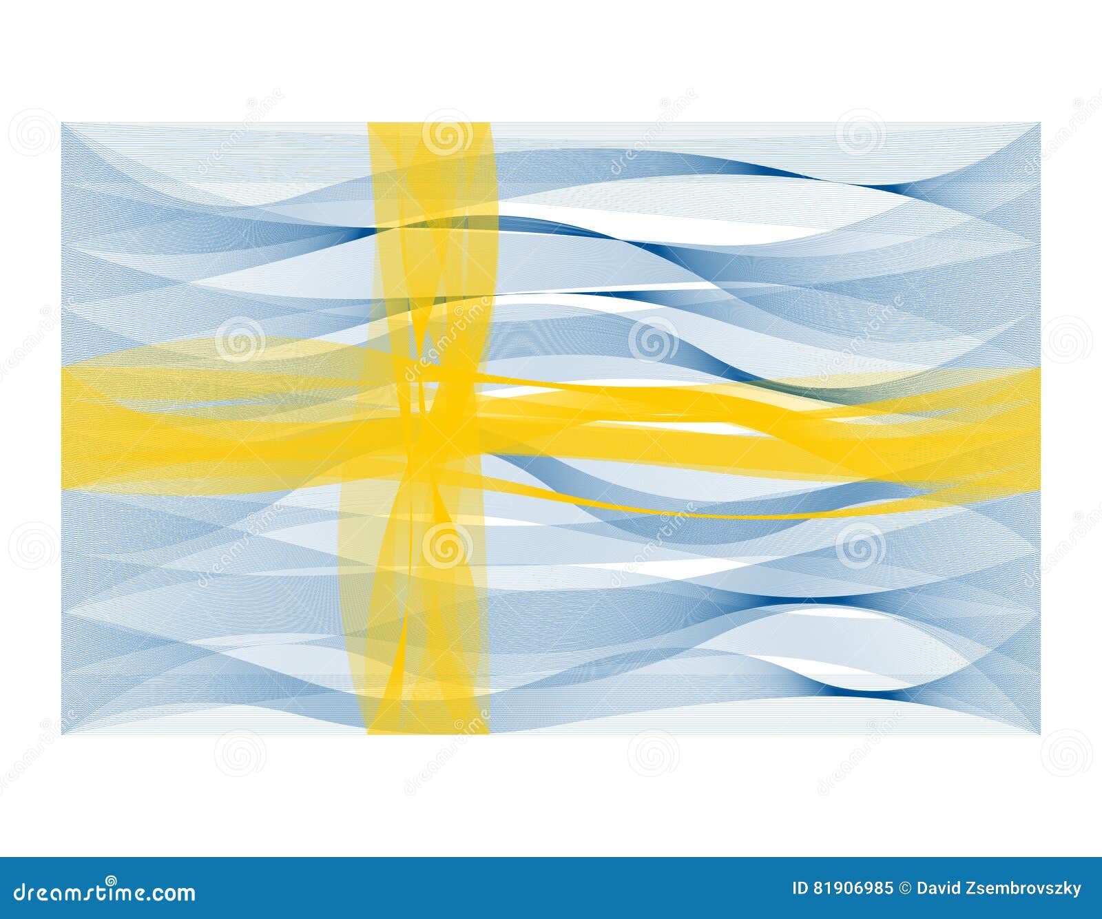 Wave line flag of Sweden stock vector. Illustration of devious - 81906985
