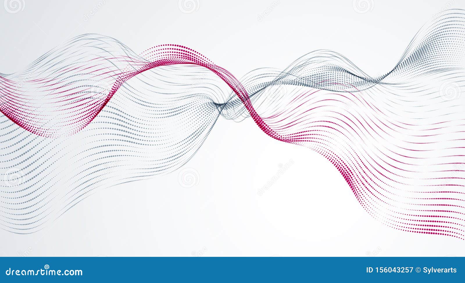 Wave Line of Flowing Particles Abstract Vector Background, Smooth Curvy ... Wave Line of Flowing Particles Abstract Vector Background, Smooth Curvy ...