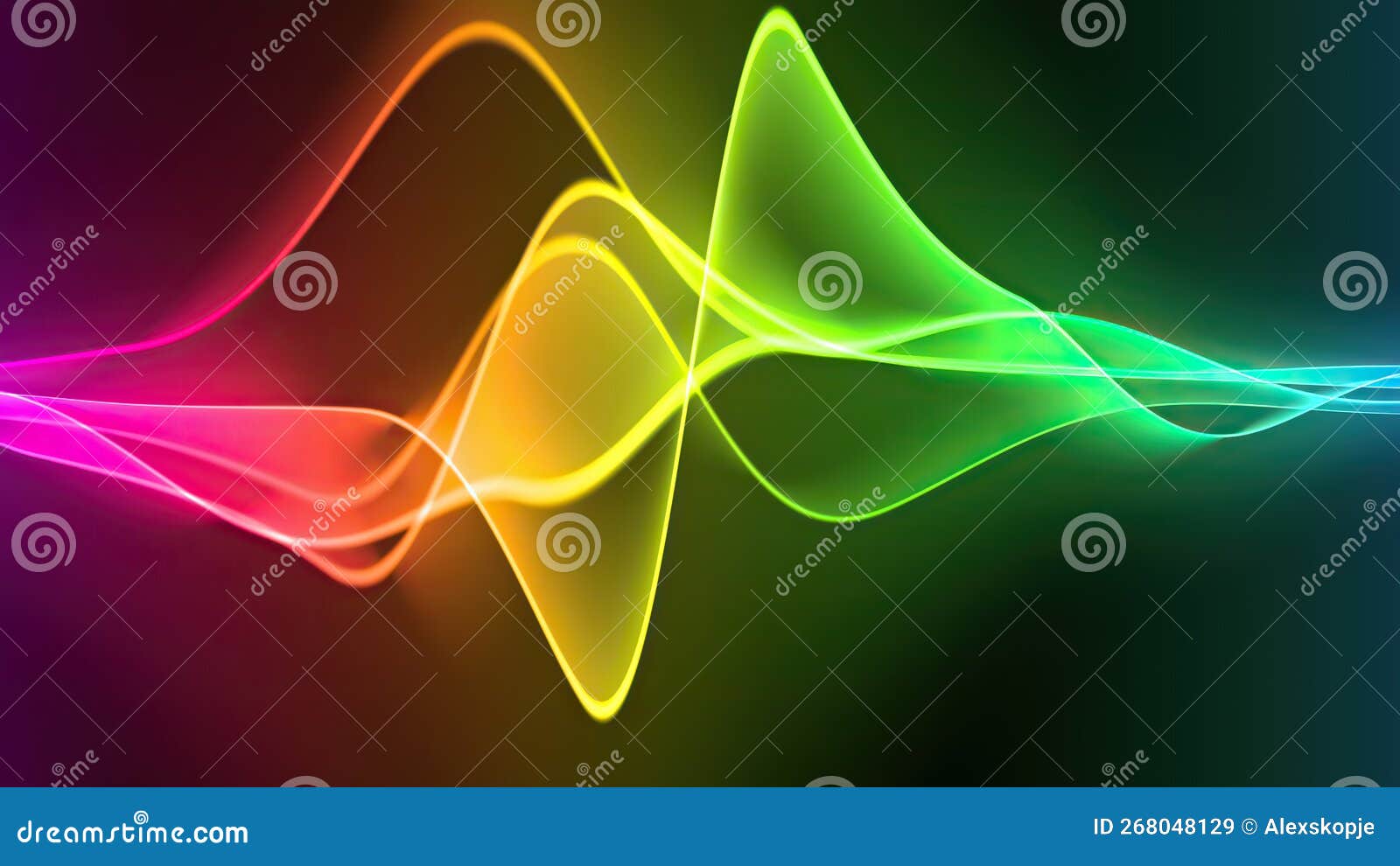 Wave Line Flowing Rainbow Color Stock Illustration - Illustration of ...