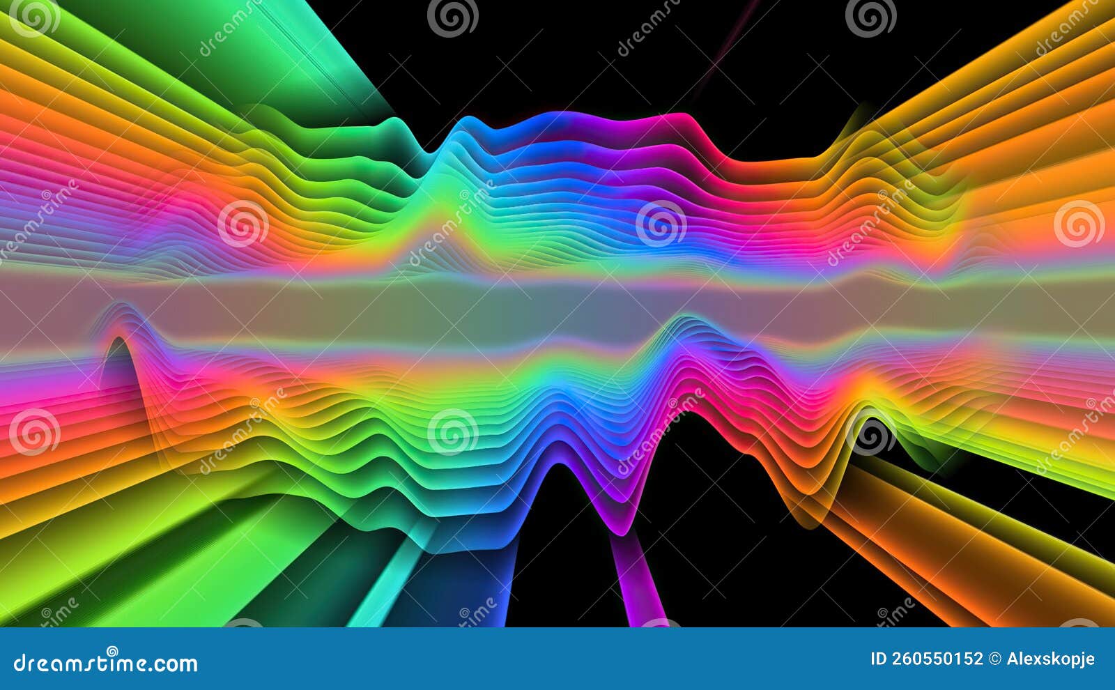 Wave Line Flowing Rainbow Color Stock Illustration - Illustration of ...