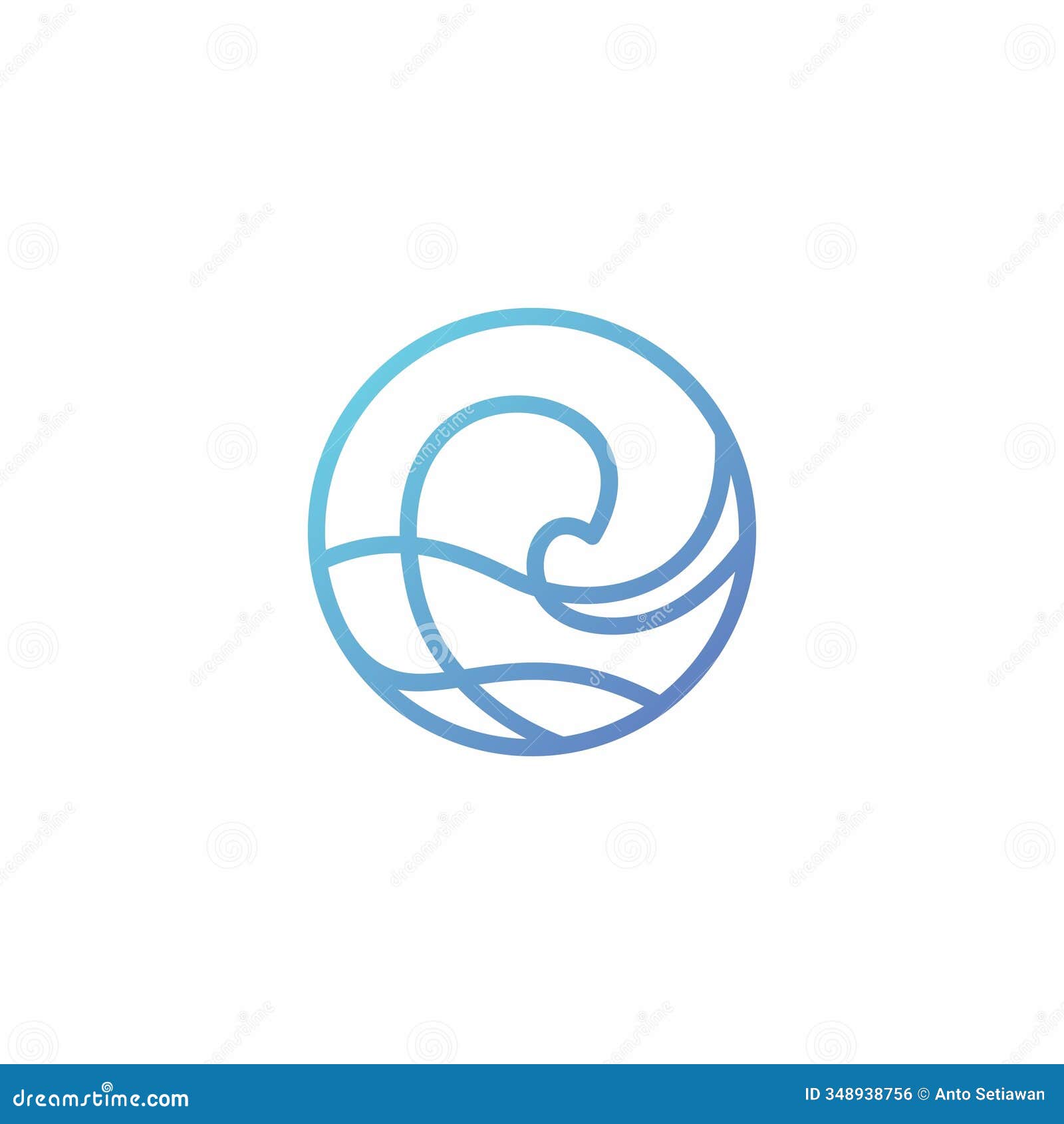 Wave Line Icon Vector Illustration Stock Illustration - Illustration of ...