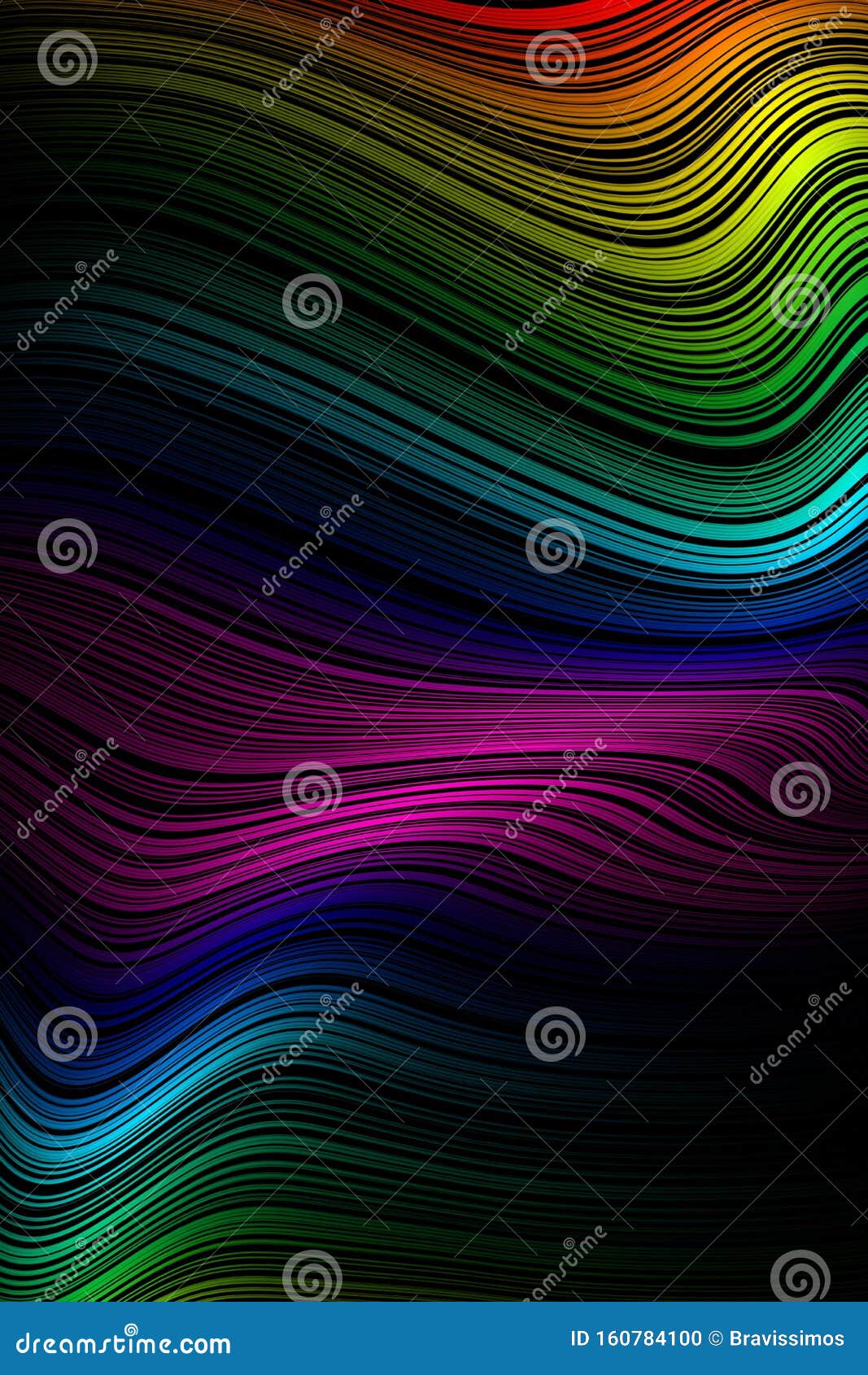 Wave Line Pattern Cover Background, Backdrop Curve Stock Illustration ...
