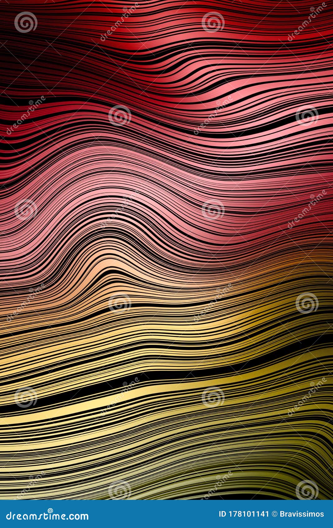 Wave Line Pattern Cover Background, Wallpaper Stock Illustration ...