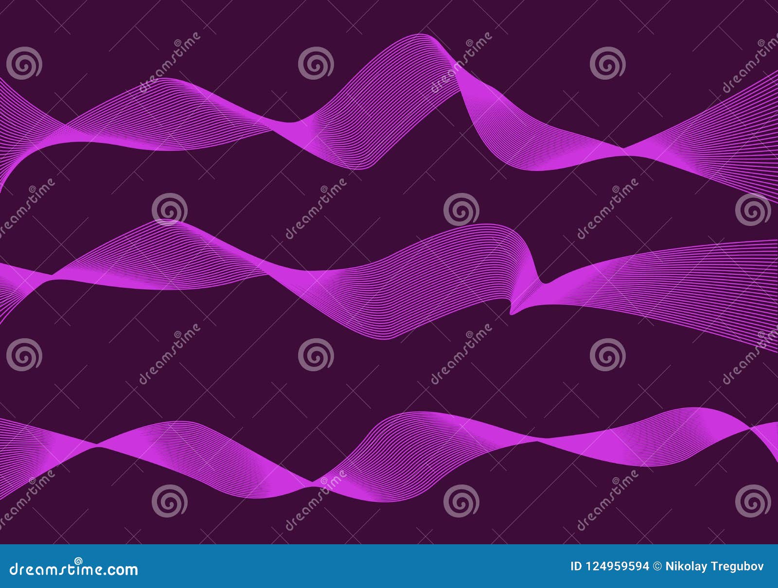 Wave Line in Space Abstraction Space Geometry Stock Vector ...