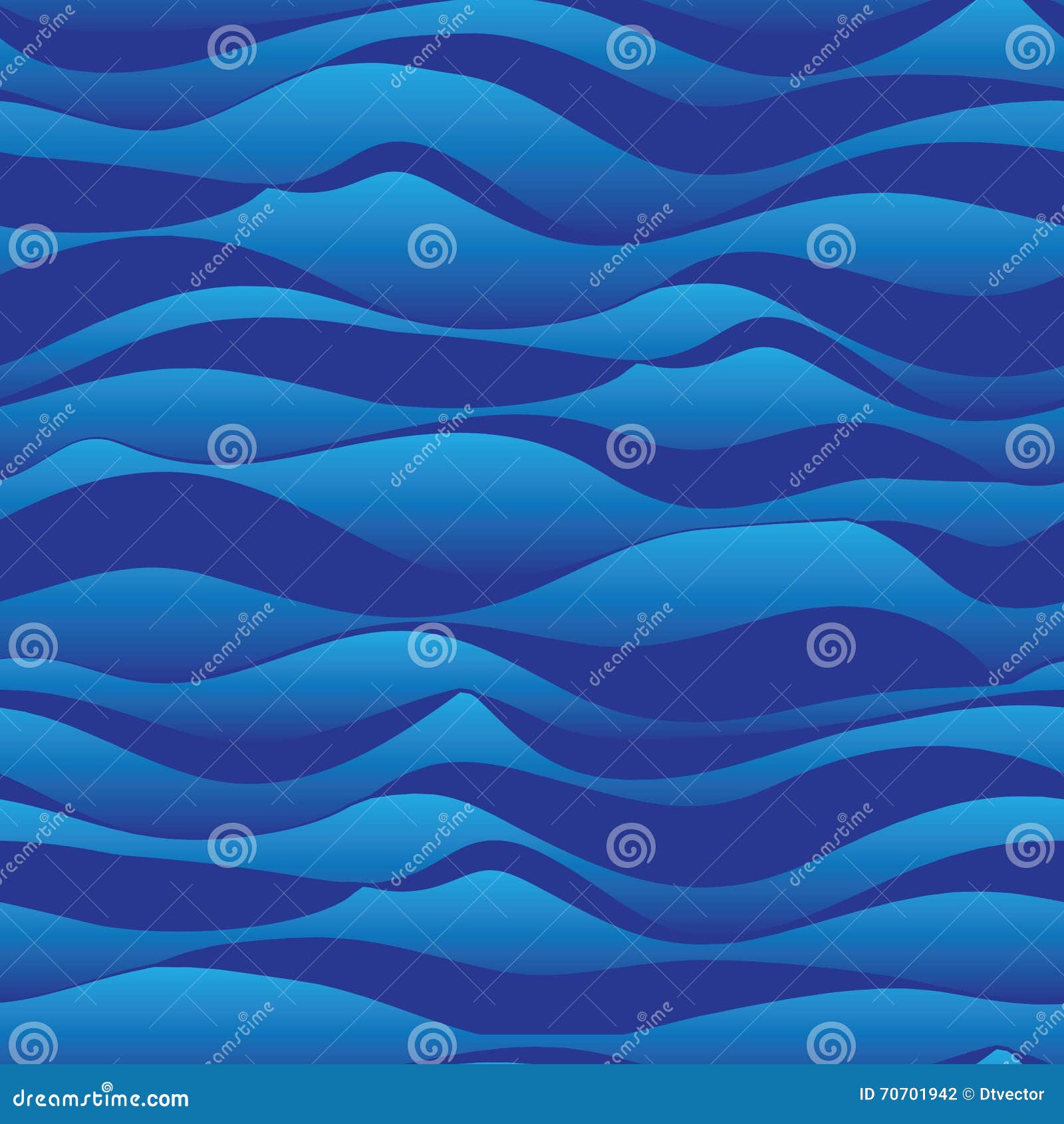 Wave Line Up Down Blue Seamless Pattern Stock Vector - Illustration of ...