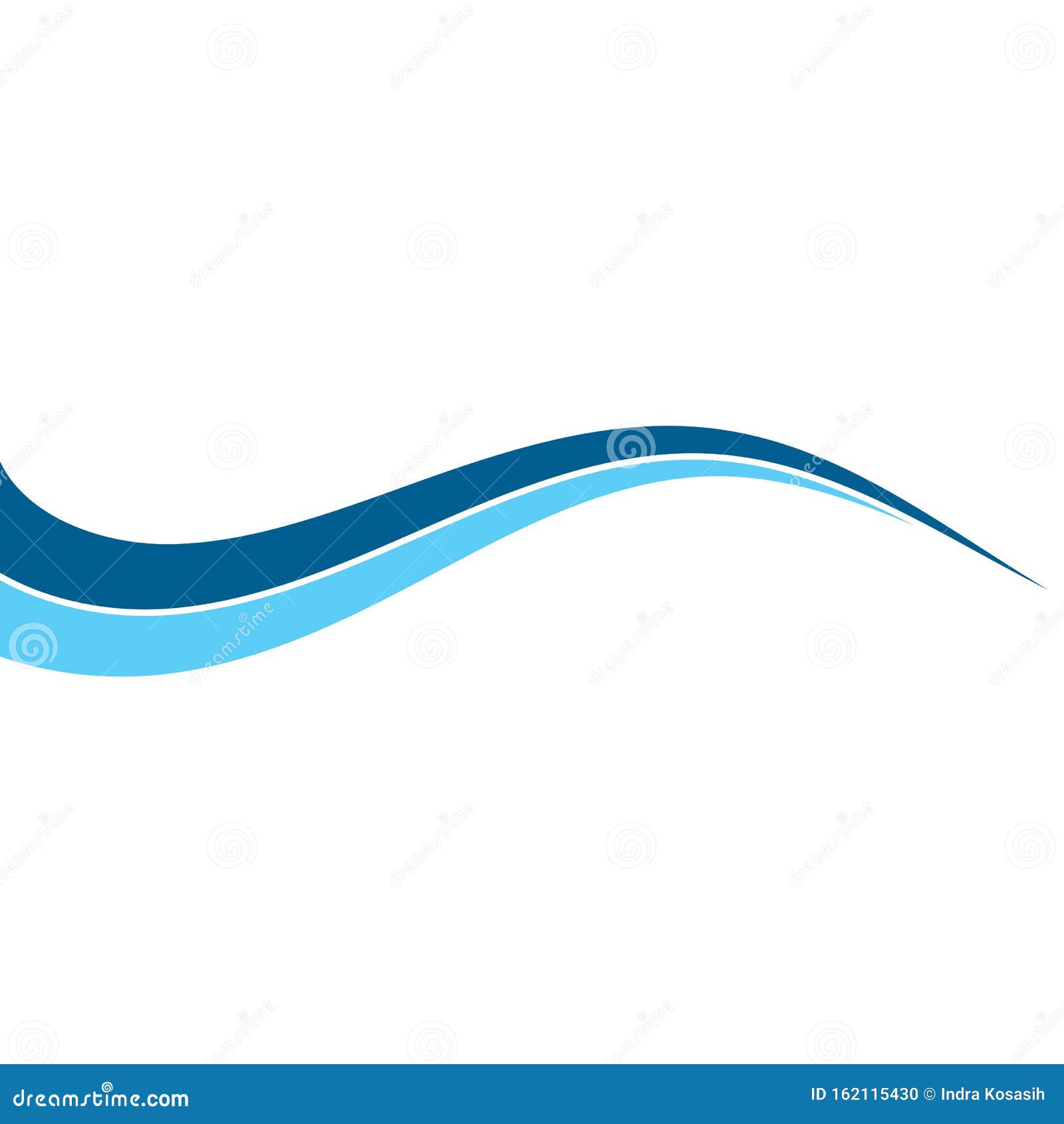 Wave Line Vector Concept Illustration Stock Vector - Illustration of ...