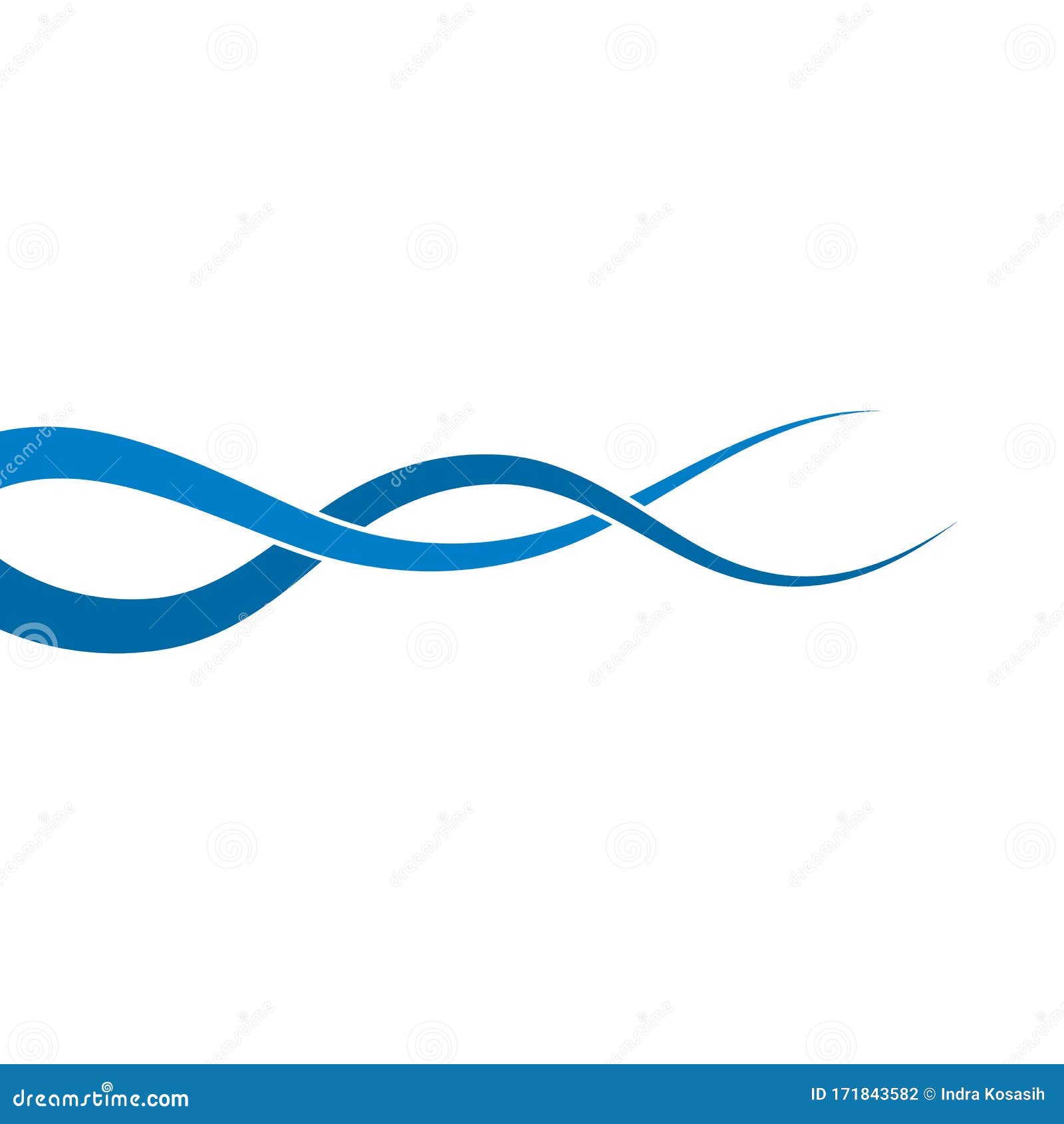 Wave Line Vector Concept Illustration Stock Vector - Illustration of ...