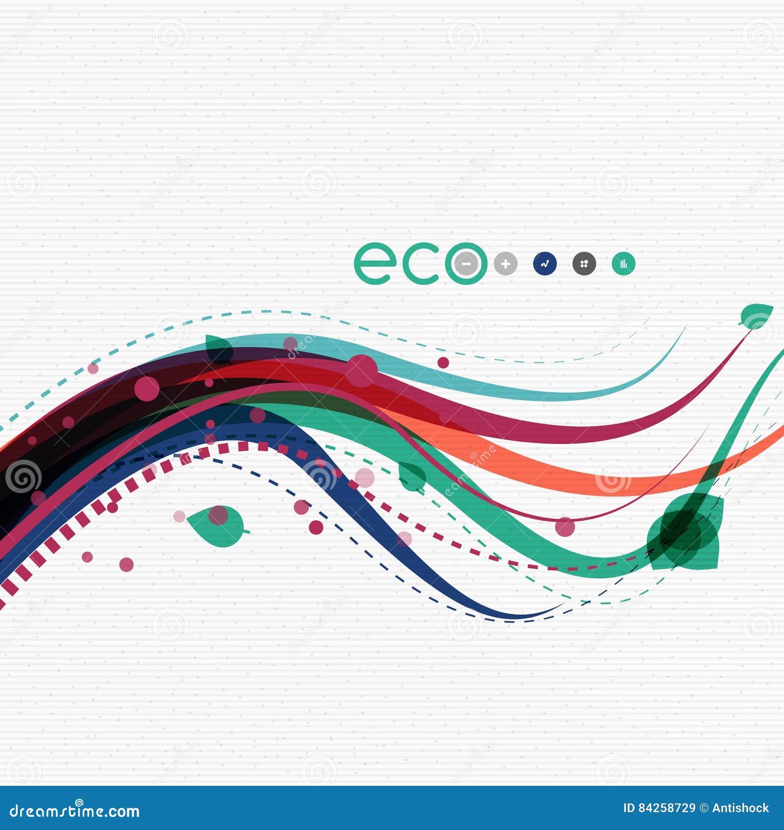 Wave Lines, Floral Abstract Background Stock Illustration ...